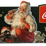 Coca-Cola Santa playing with the toys 1936 « Adbranch