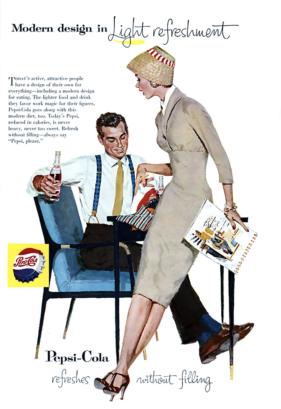 Pepsi “Modern design in light refreshment” 1957 « Adbranch
